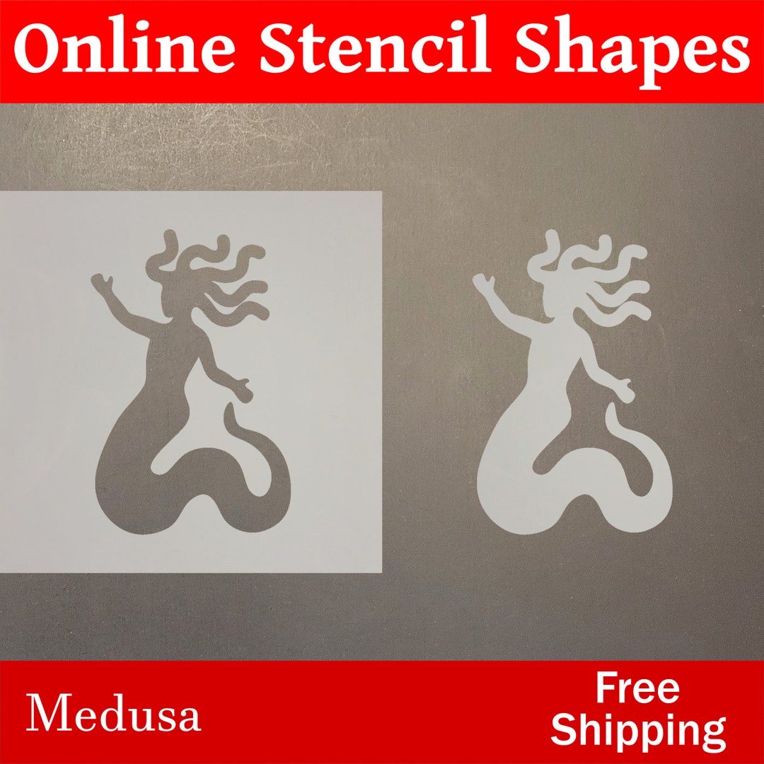 Reusable Medusa Mylar Stencil Plastic Art Template - Etsy