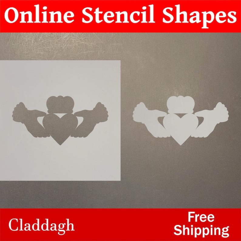 Reusable Claddagh Mylar Stencil Plastic Art Template - Etsy