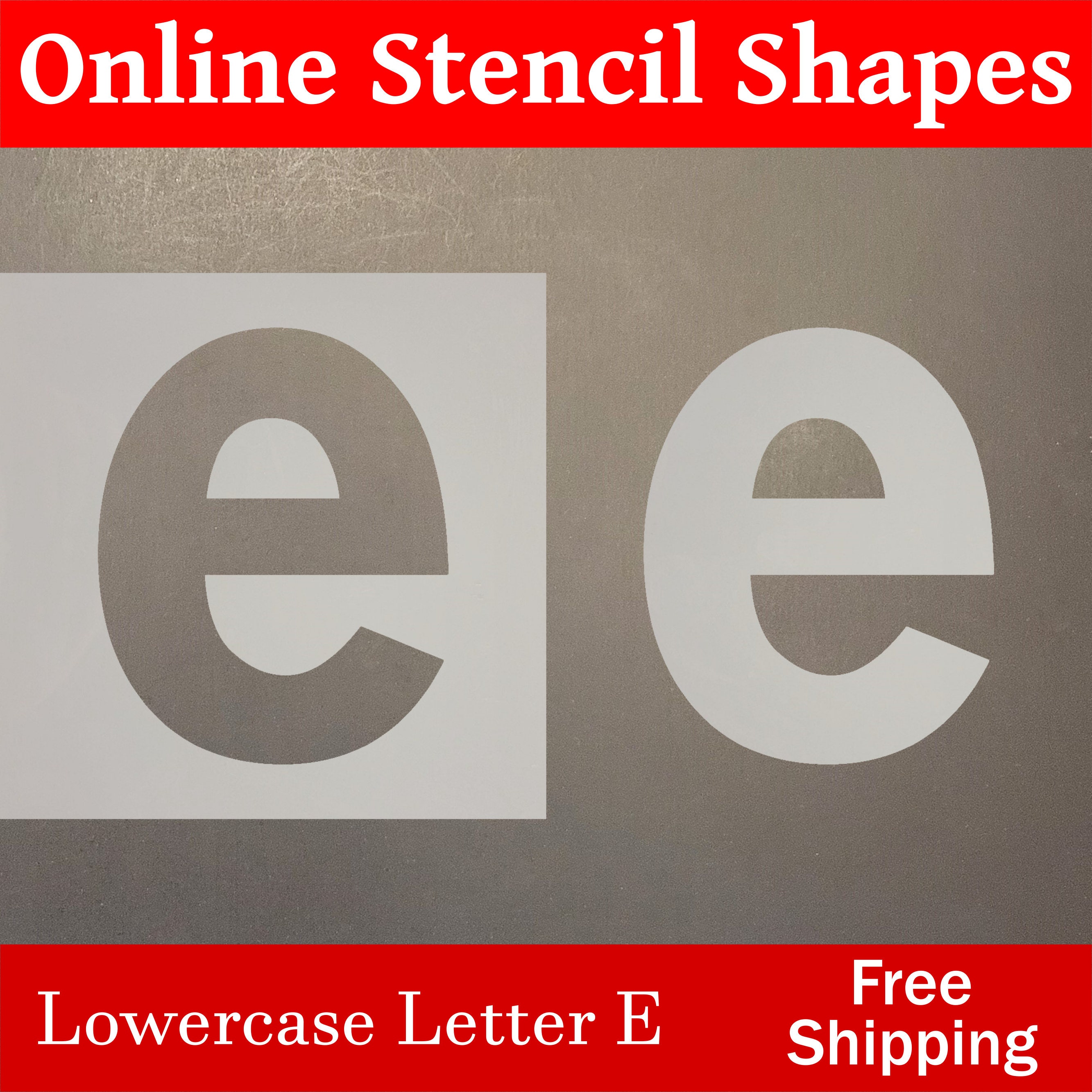 Reusable Lowercase Letter E Mylar Stencil Plastic Art Template - Etsy