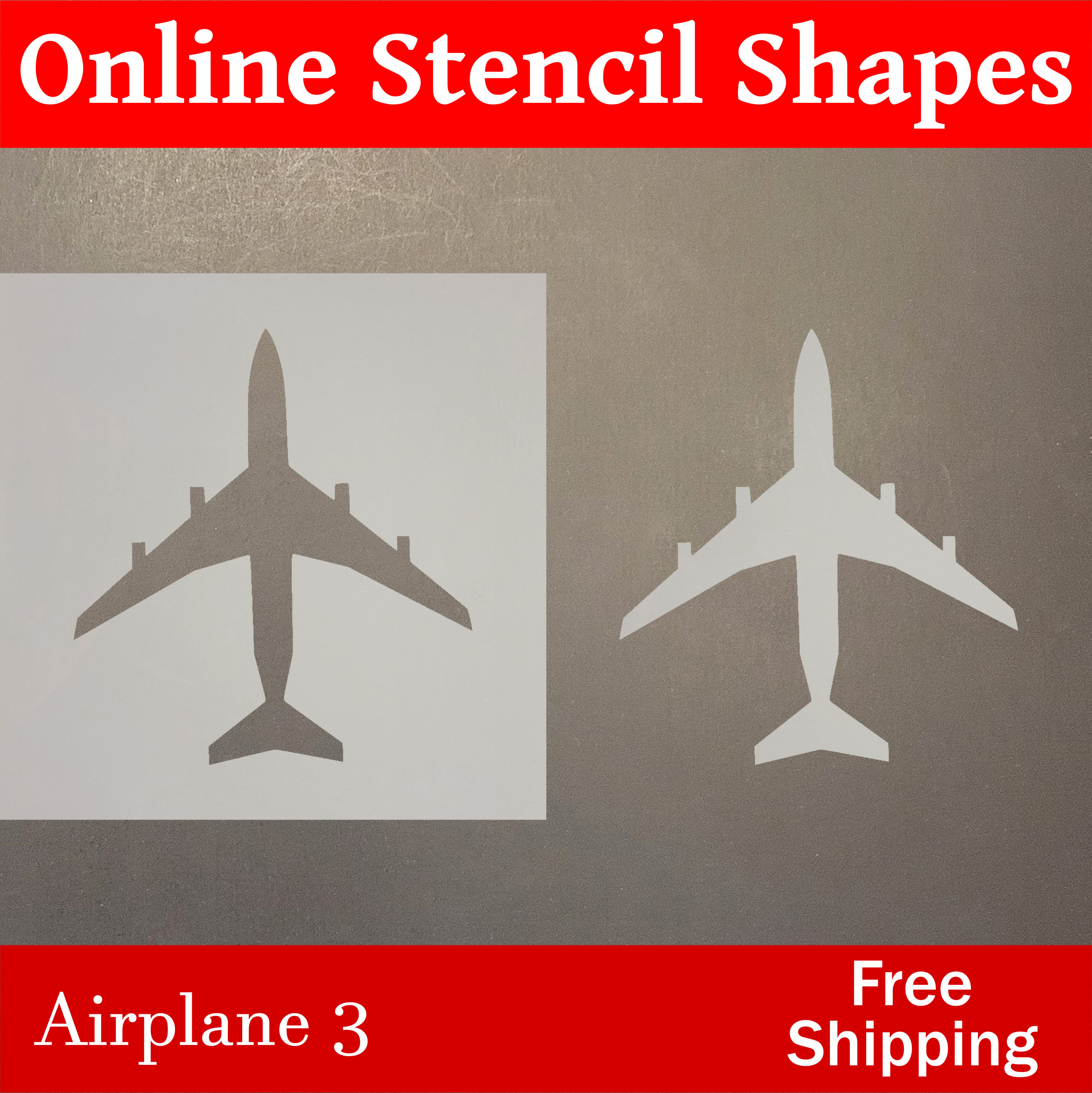 Reusable Airplane 3 Mylar Stencil Plastic Art Template - Etsy