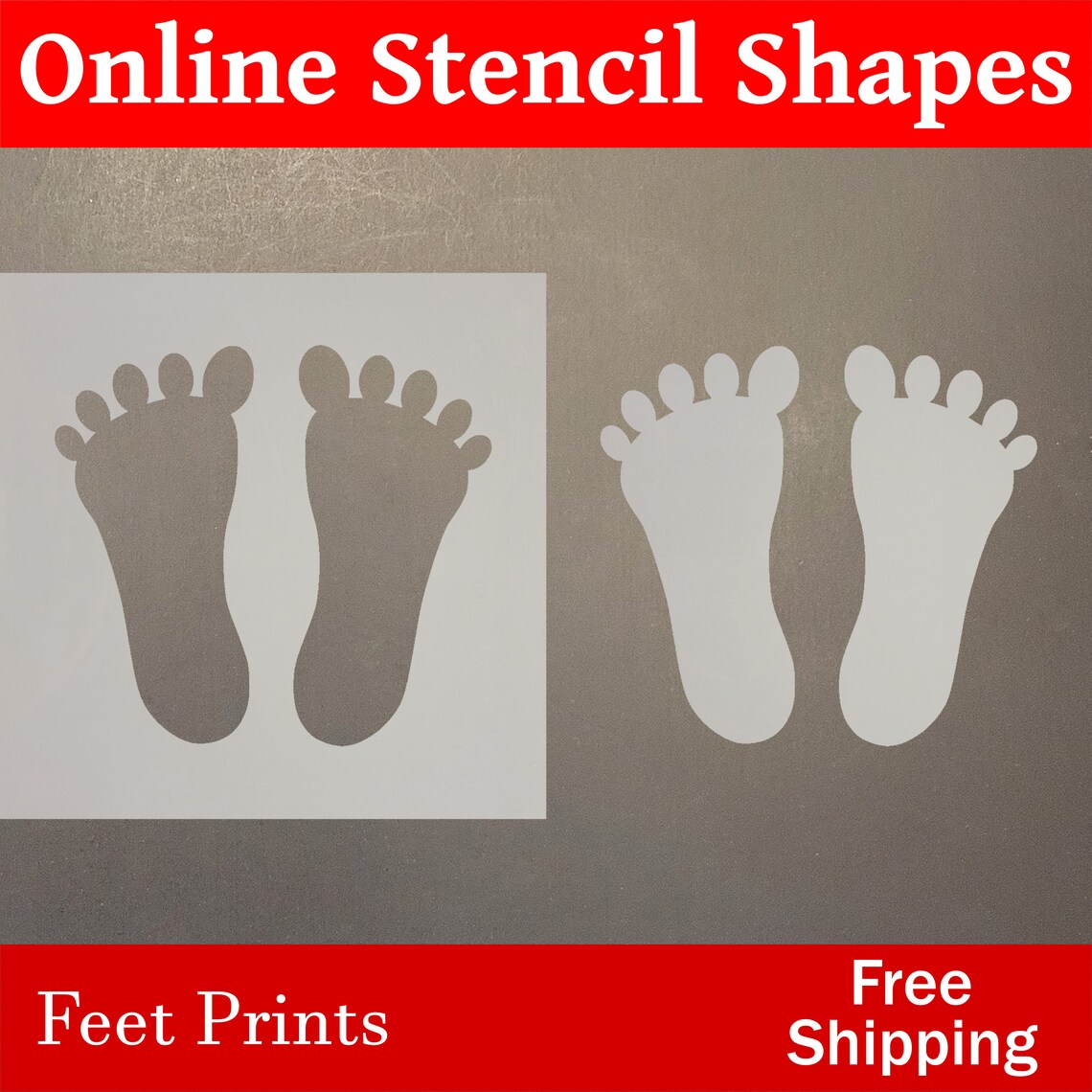 Reusable Feet Prints Mylar Stencil Plastic Art Template - Etsy