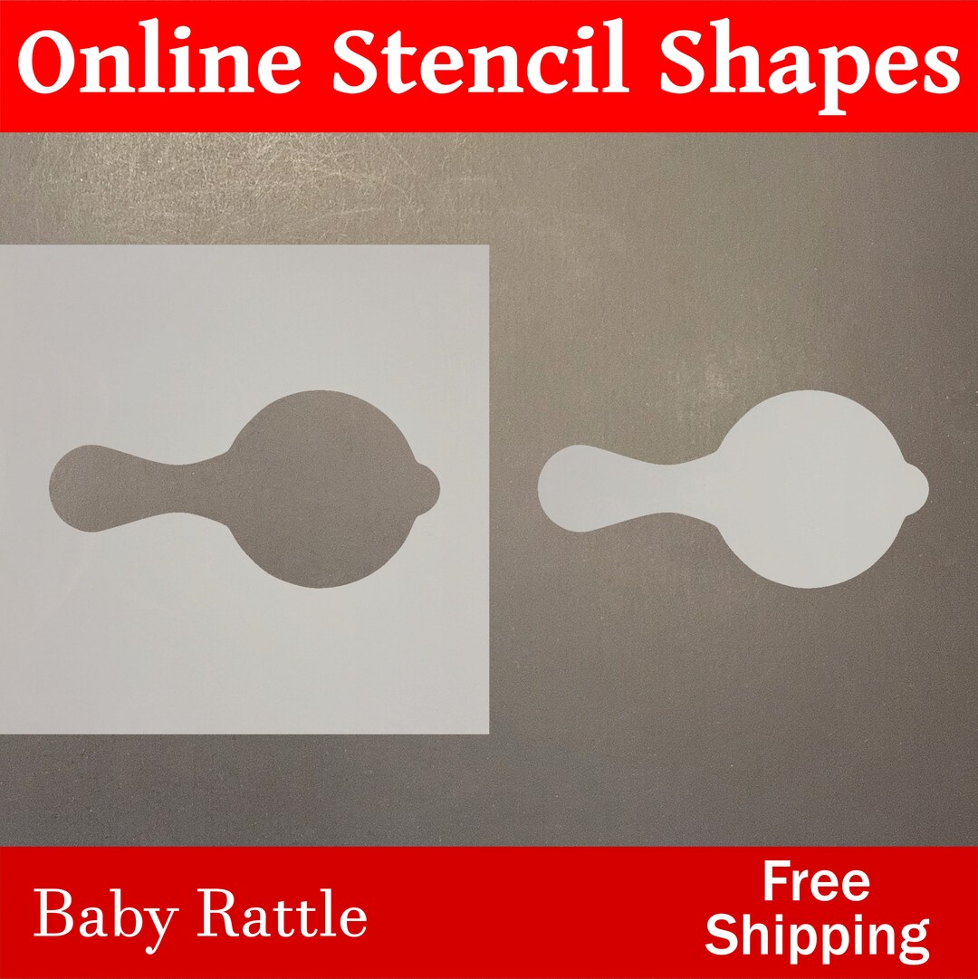 Reusable Baby Rattle Mylar Stencil Plastic Art Template - Etsy