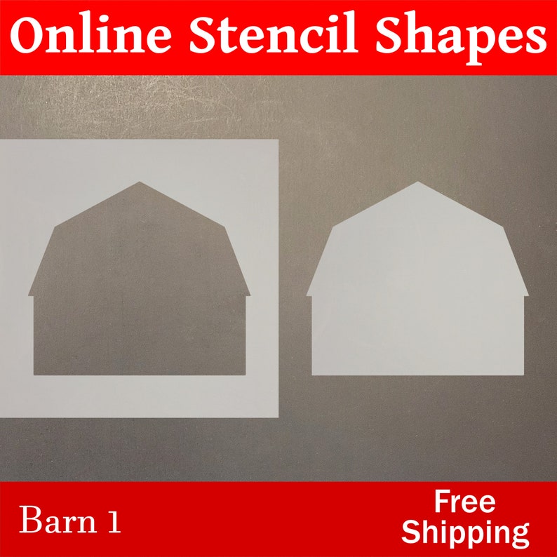 Reusable Barn 1 Mylar Stencil Plastic Art Template - Etsy