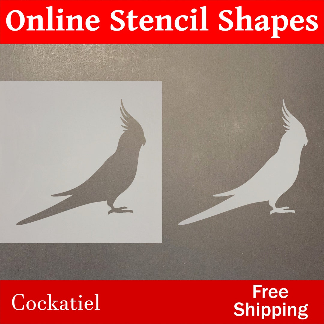 Reusable Cockatiel Mylar Stencil Plastic Art Template - Etsy