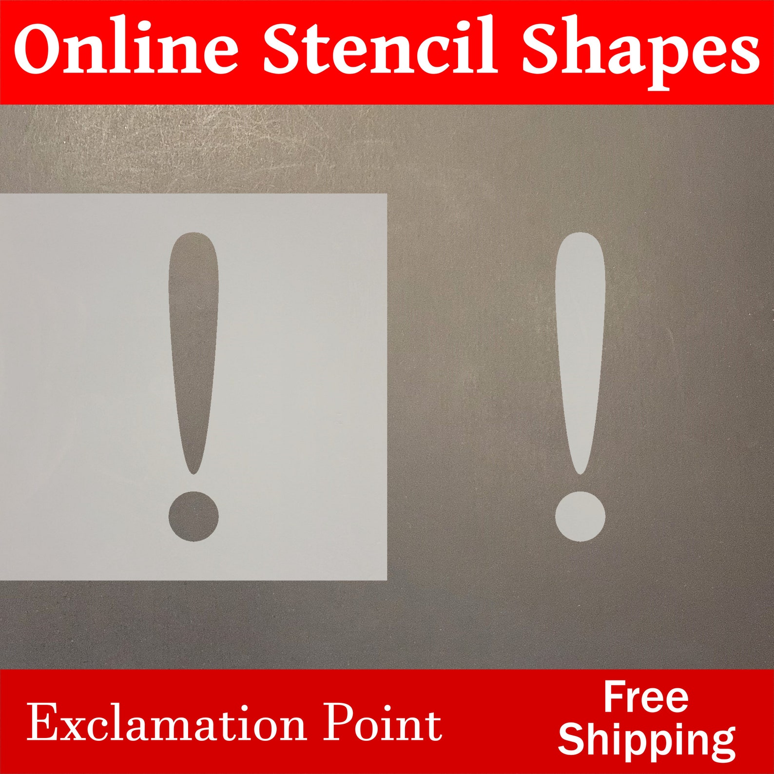 Reusable Exclamation Point Mylar Stencil Plastic Art Template - Etsy