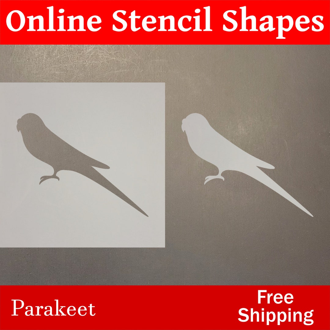 Reusable Parakeet Mylar Stencil Plastic Art Template - Etsy