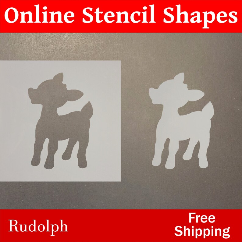 Reusable Rudolph Mylar Stencil Plastic Art Template - Etsy