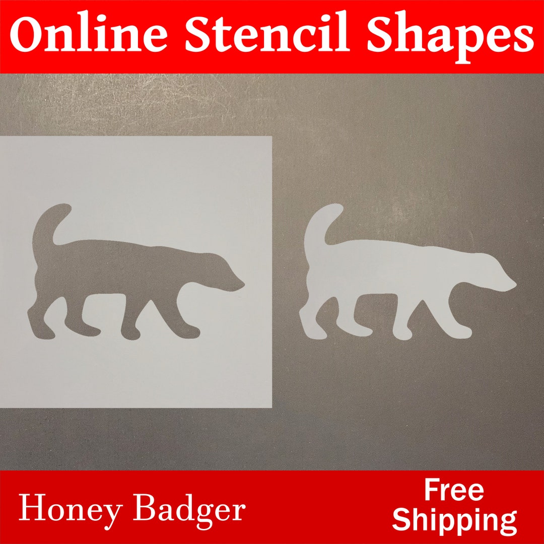Reusable Honey Badger Mylar Stencil Plastic Art Template - Etsy