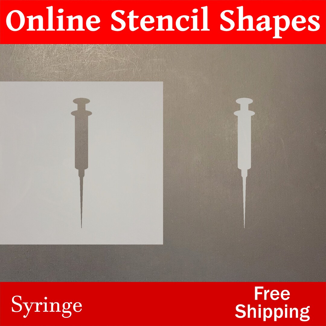 Reusable Syringe Mylar Stencil Plastic Art Template Etsy