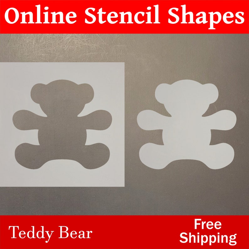 Reusable Teddy Bear Mylar Stencil Plastic Art Template - Etsy