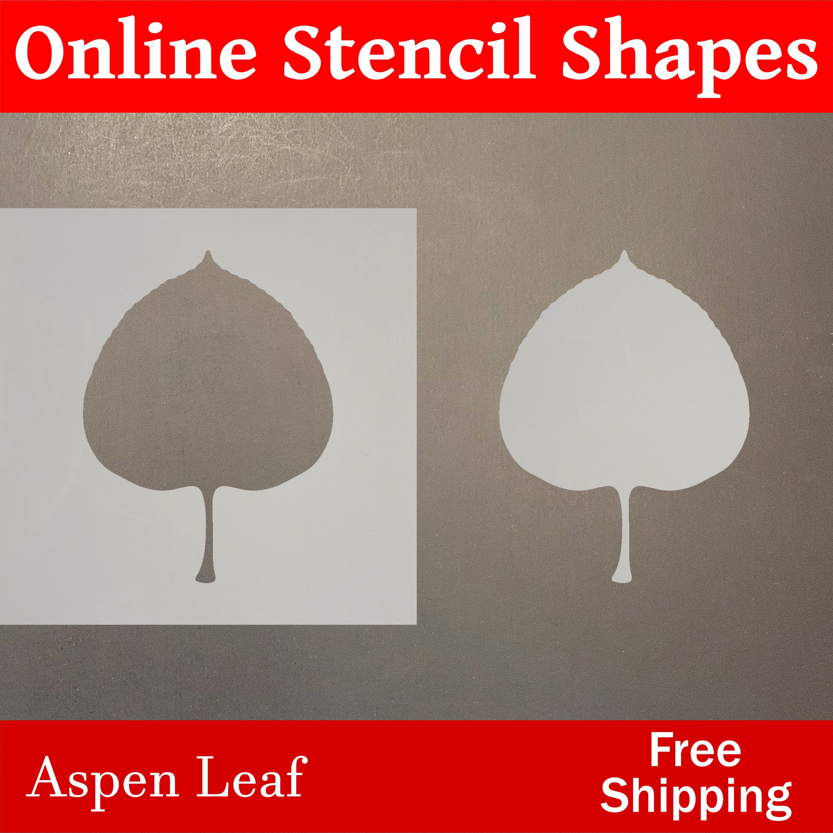 Reusable Aspen Leaf Mylar Stencil Plastic Art Template - Etsy