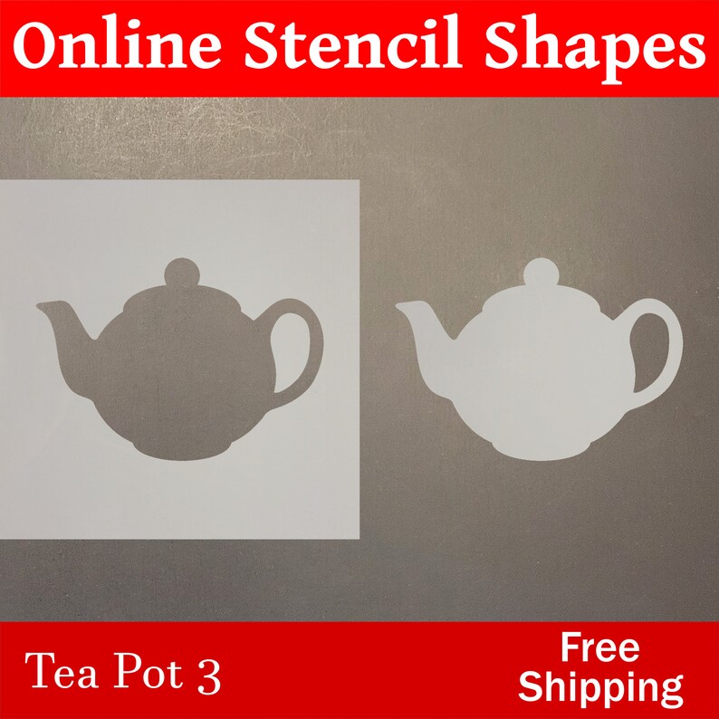 Reusable Tea Pot 3 Mylar Stencil Plastic Art Template - Etsy