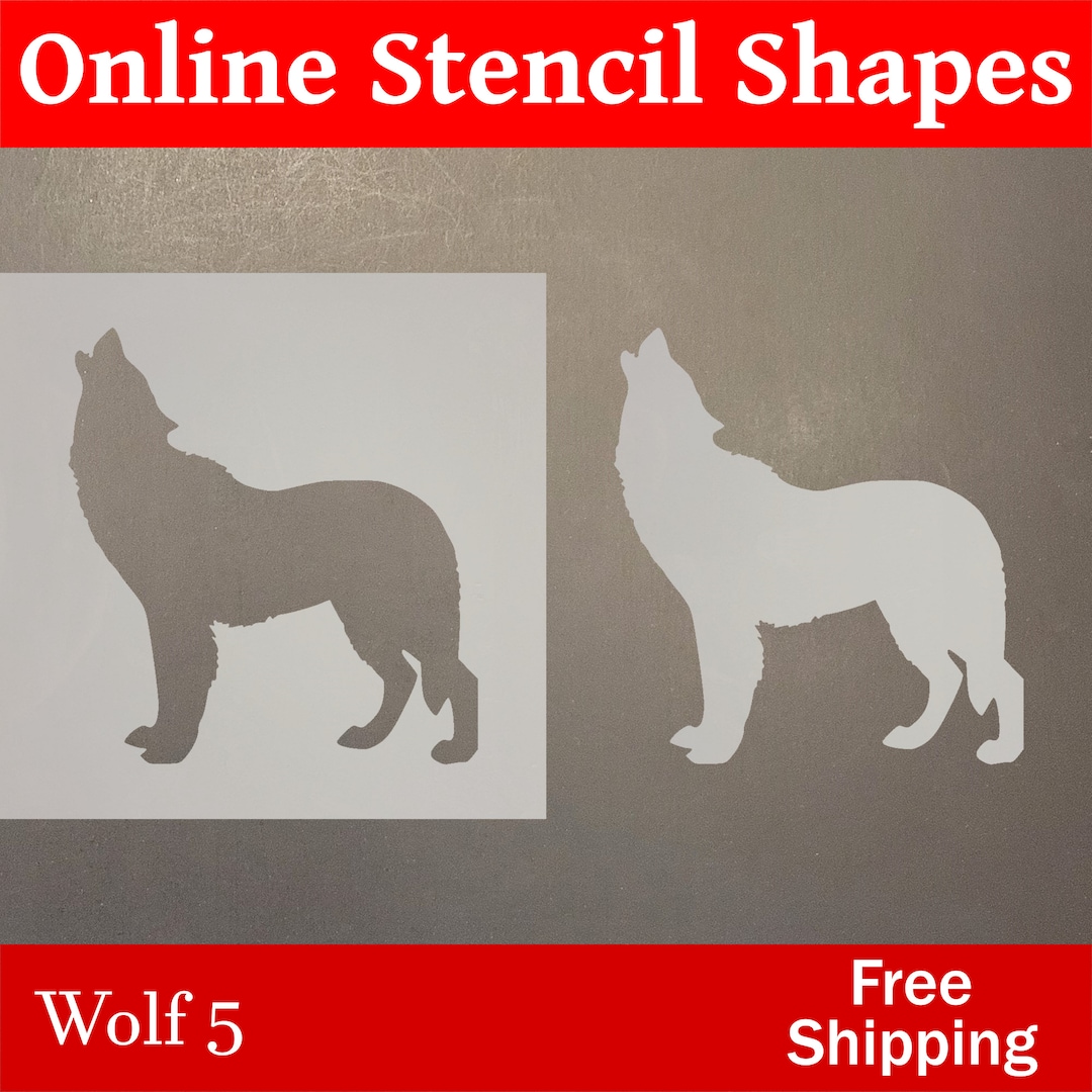 Reusable Wolf 5 Mylar Stencil Plastic Art Template - Etsy