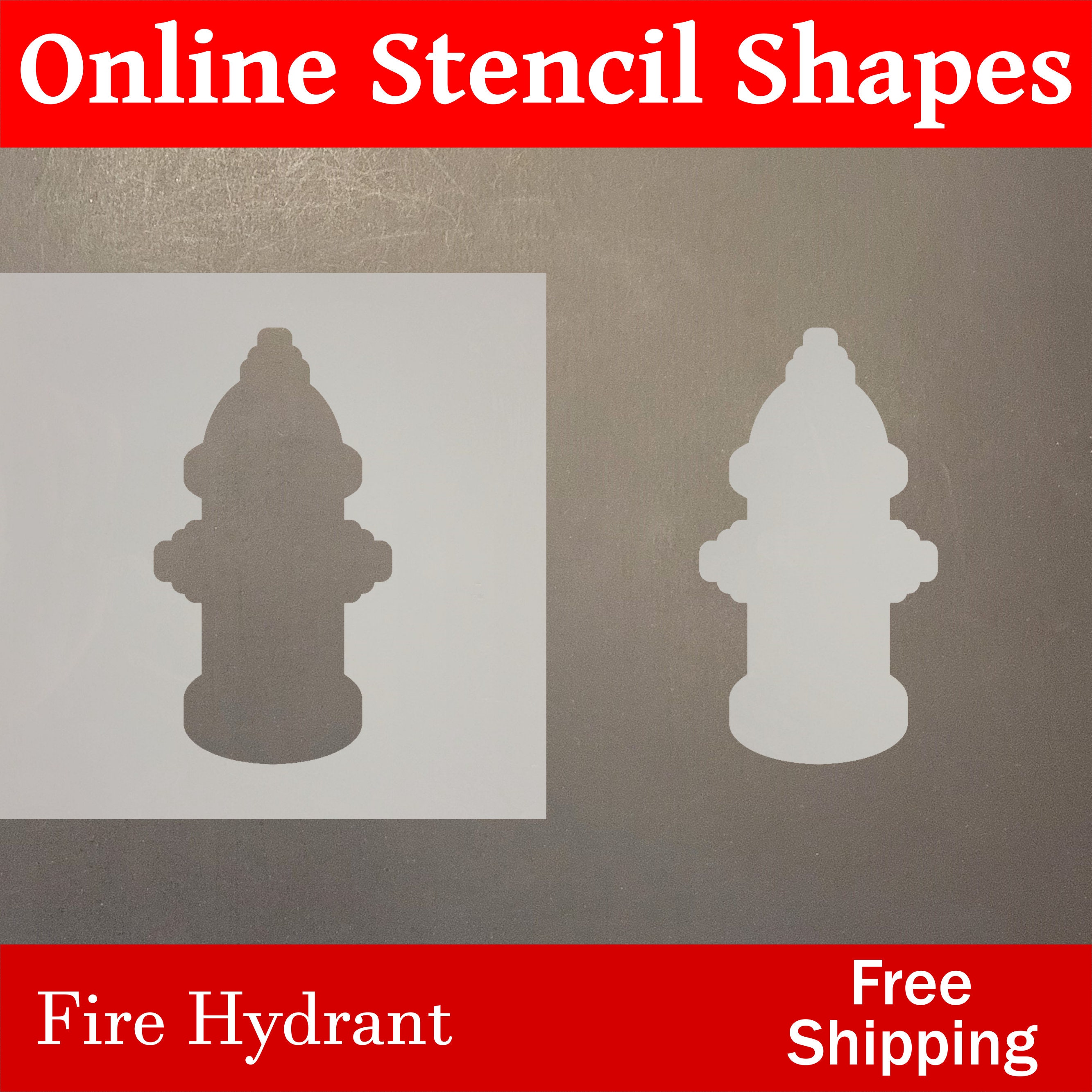 Reusable Fire Hydrant Mylar Stencil Plastic Art Template - Etsy