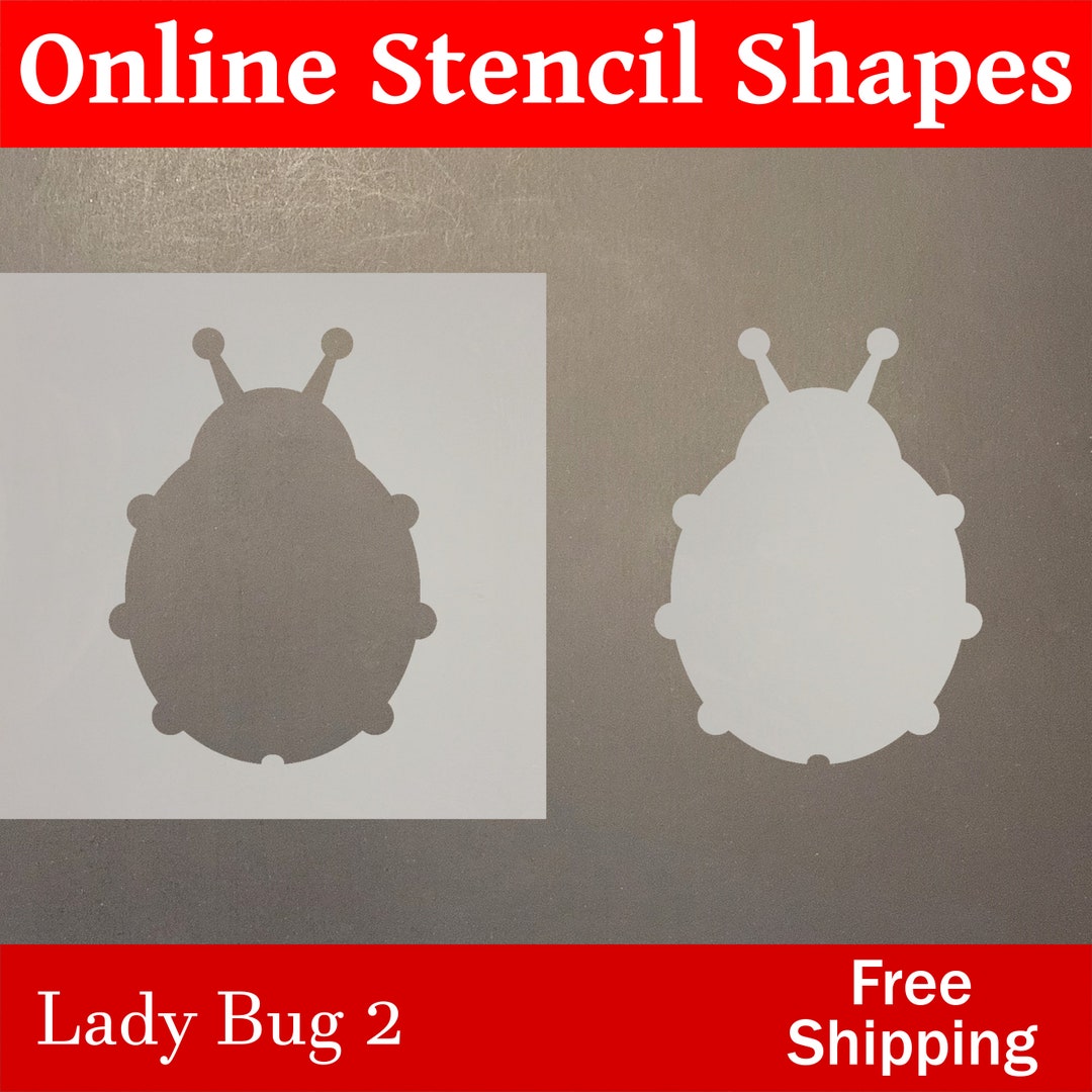 Reusable Lady Bug 2 Mylar Stencil Plastic Art Template - Etsy
