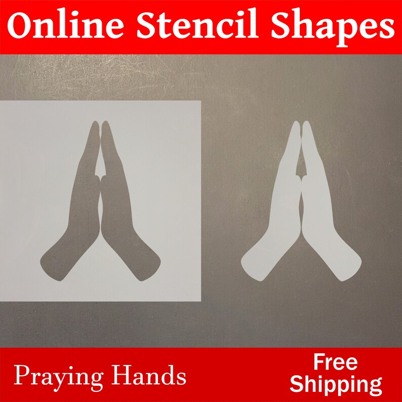 Reusable Praying Hands Mylar Stencil Plastic Art Template - Etsy