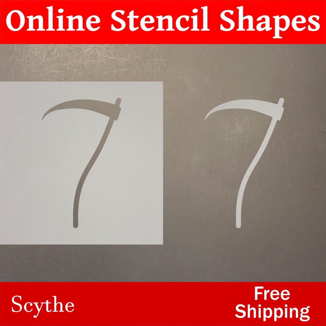 Reusable Scythe Mylar Stencil Plastic Art Template - Etsy