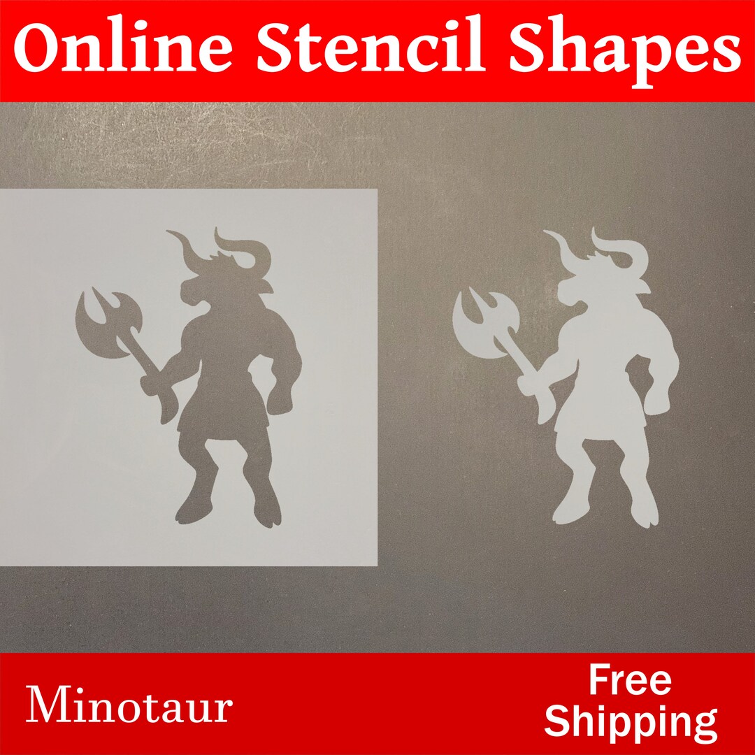Reusable Minotaur Mylar Stencil Plastic Art Template - Etsy