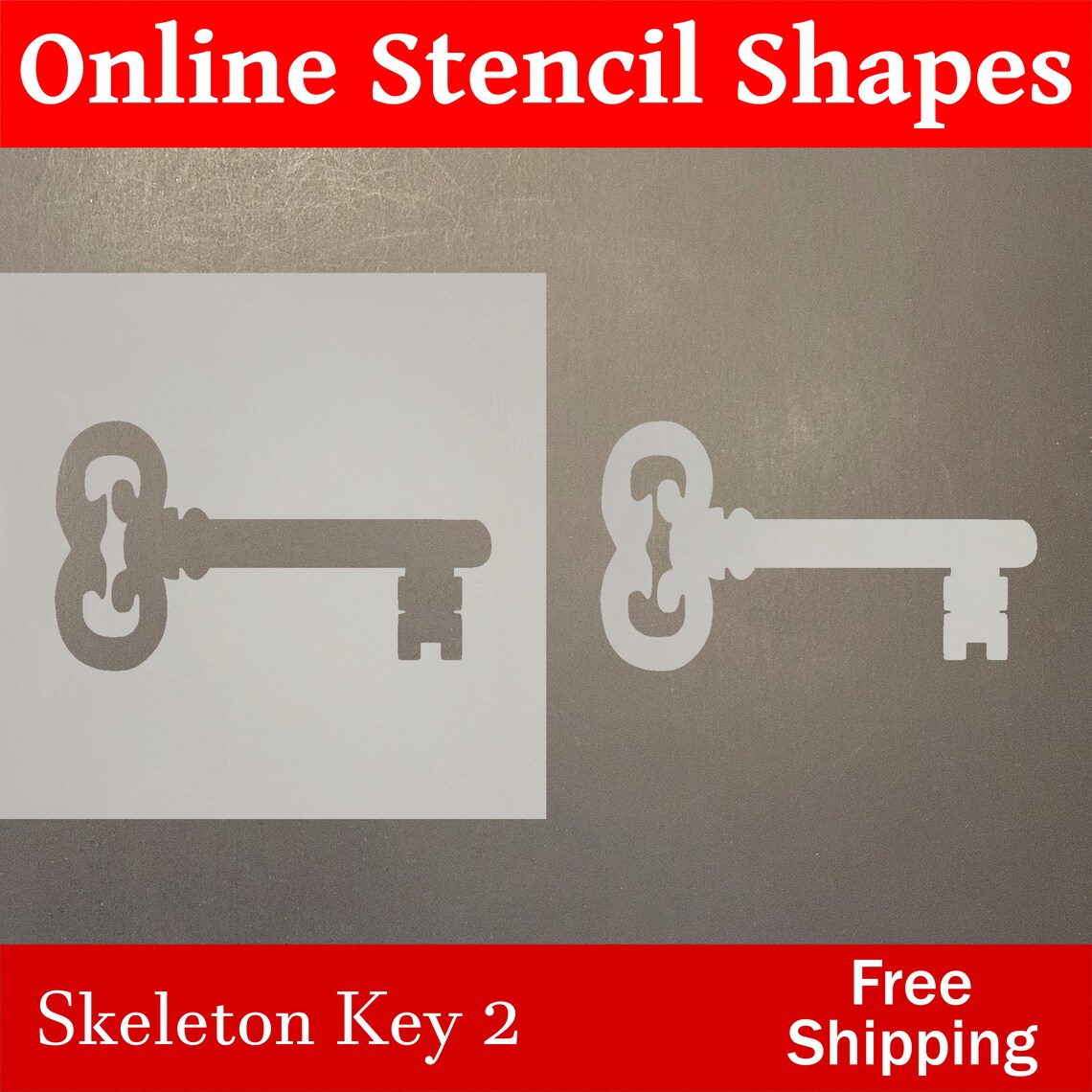 Reusable Skeleton Key 2 Mylar Stencil Plastic Art Template - Etsy