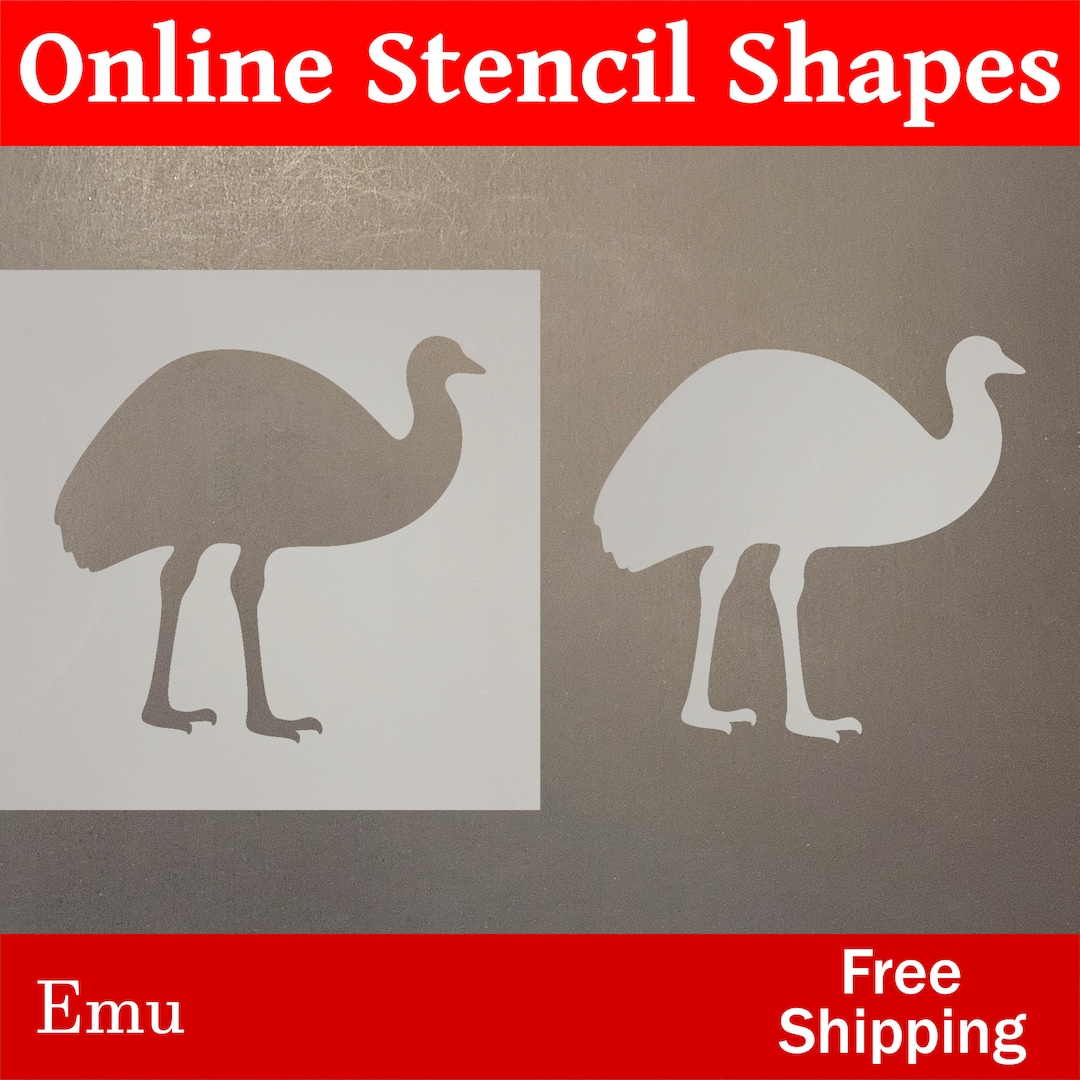 Reusable Emu Mylar Stencil Plastic Art Template - Etsy