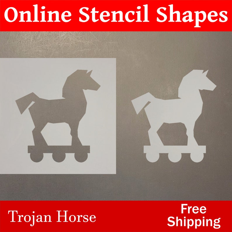 Reusable Trojan Horse Mylar Stencil Plastic Art Template - Etsy