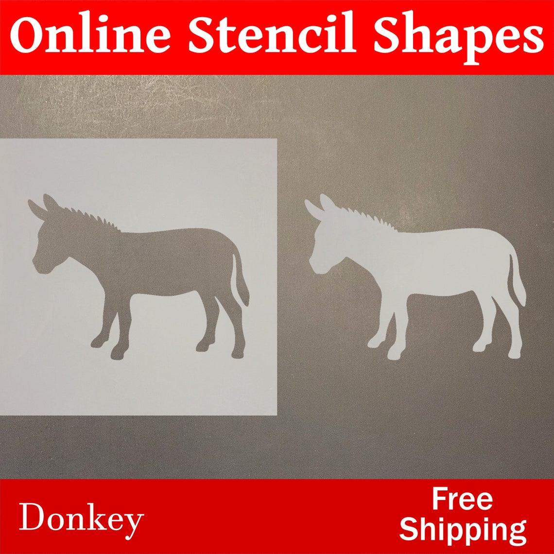 Reusable Donkey Mylar Stencil Plastic Art Template - Etsy