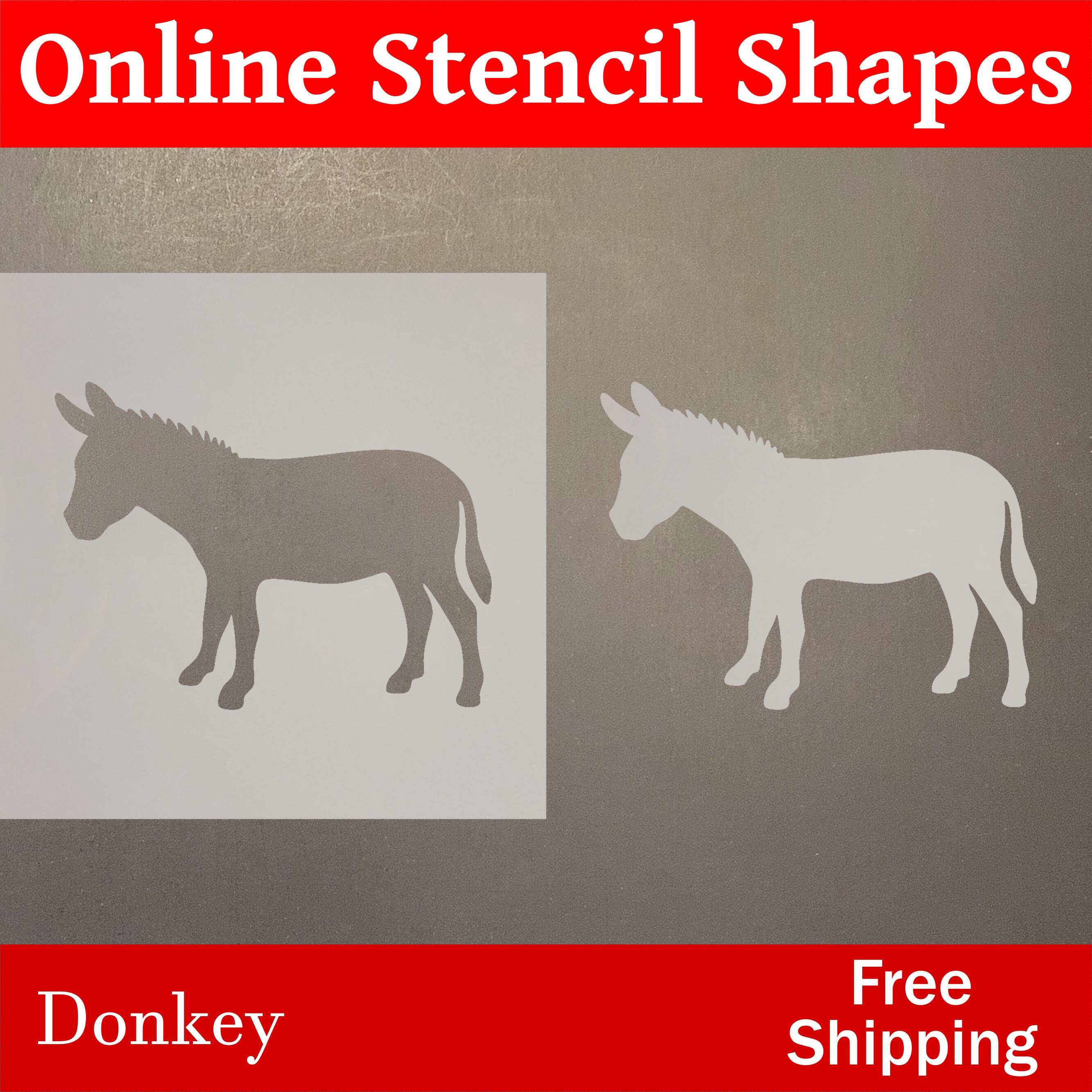 Reusable Donkey Mylar Stencil Plastic Art Template - Etsy