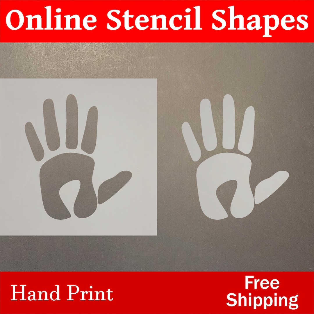 Reusable Hand Print Mylar Stencil Plastic Art Template - Etsy
