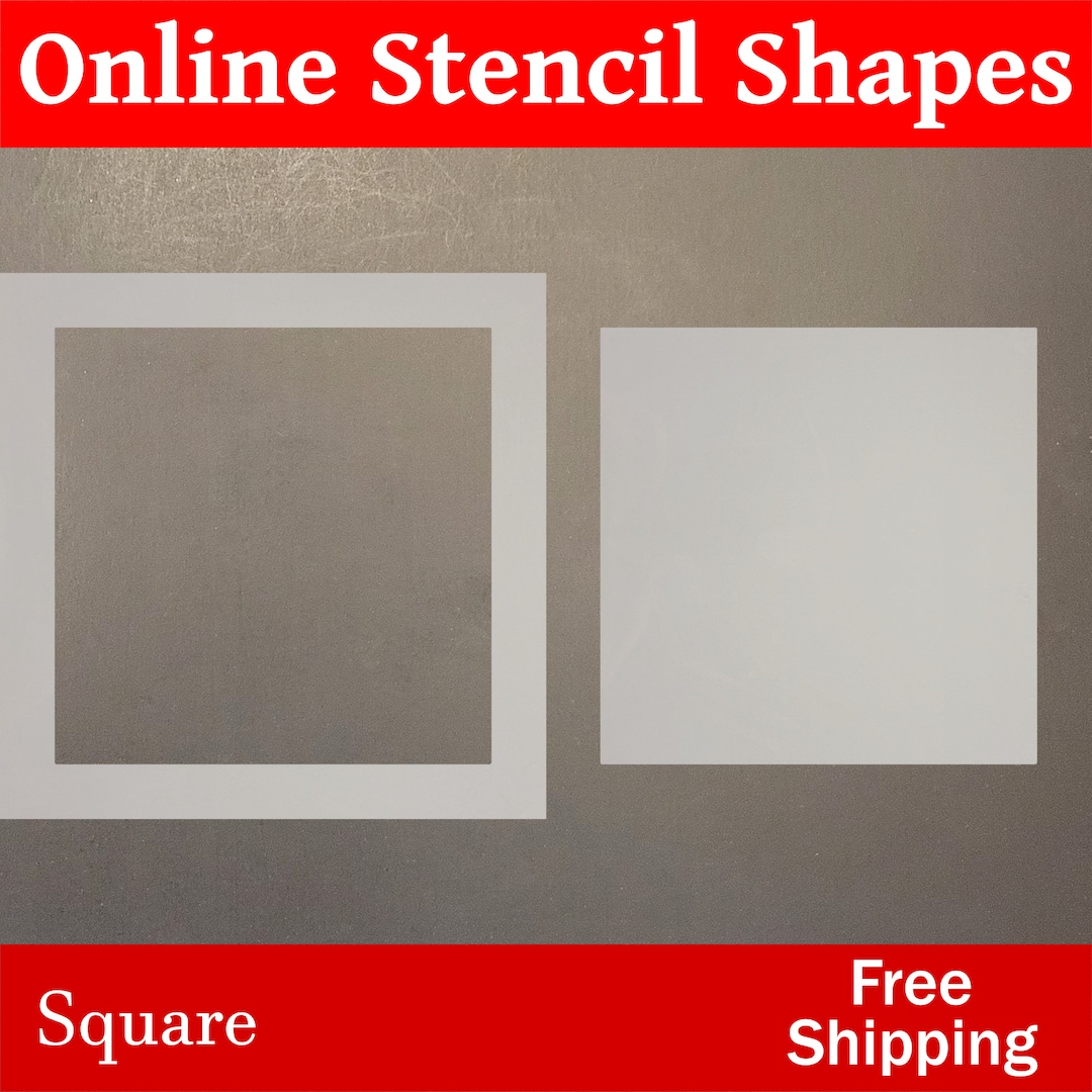 Reusable Square Mylar Stencil Plastic Art Template - Etsy