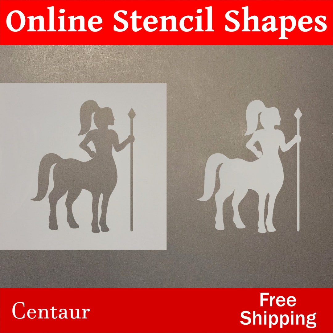 Reusable Centaur Mylar Stencil Plastic Art Template - Etsy