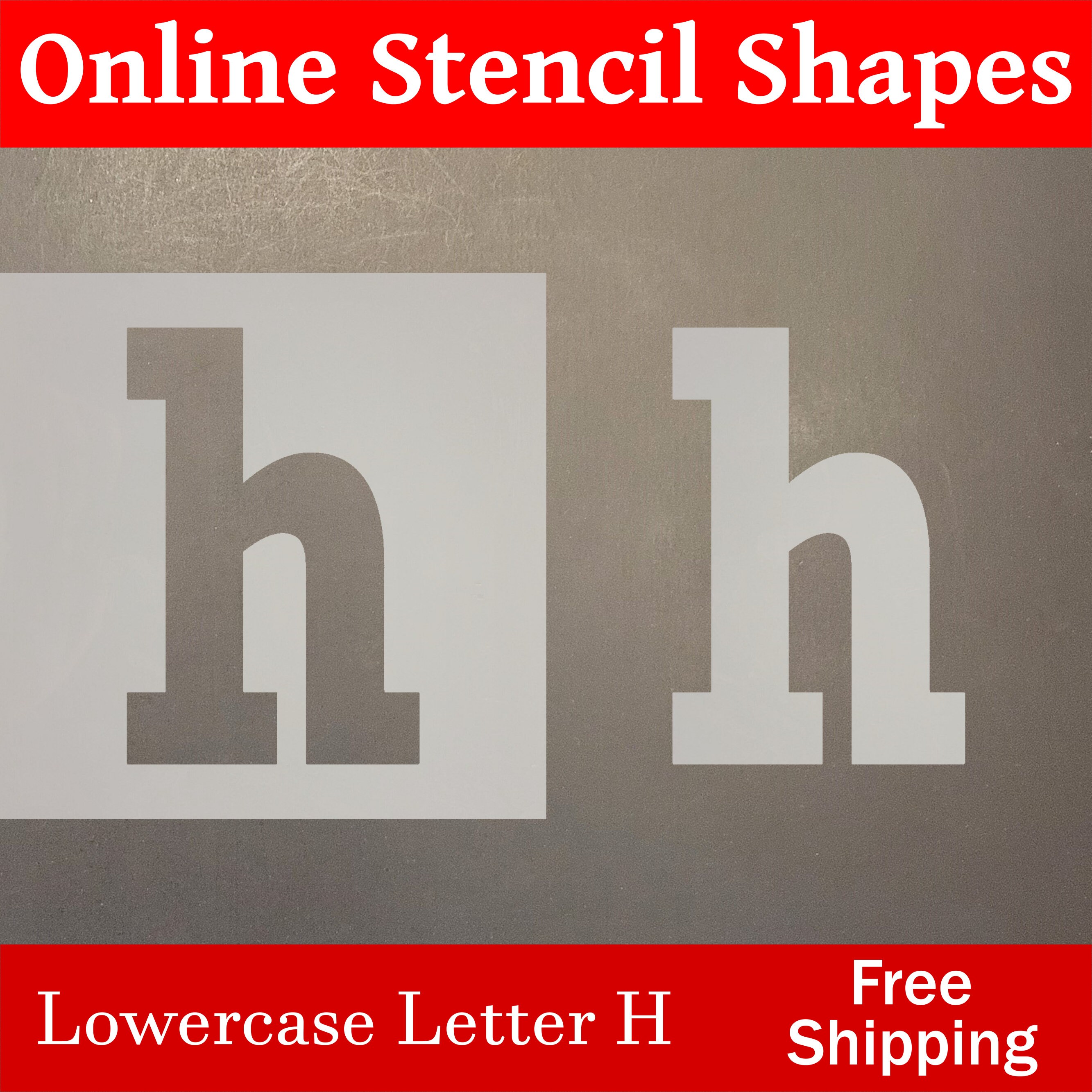 Reusable Lowercase Letter H Mylar Stencil Plastic Art Template - Etsy