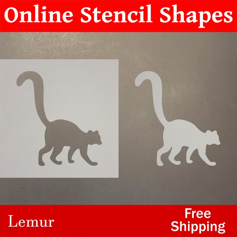 Reusable Lemur Mylar Stencil Plastic Art Template - Etsy