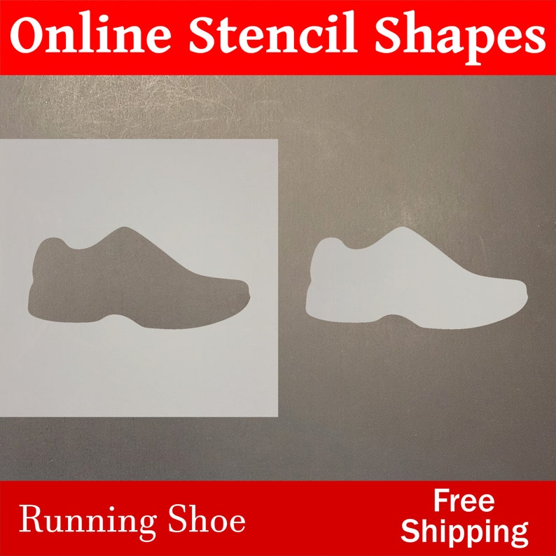 Reusable Running Shoe Mylar Stencil Plastic Art Template - Etsy