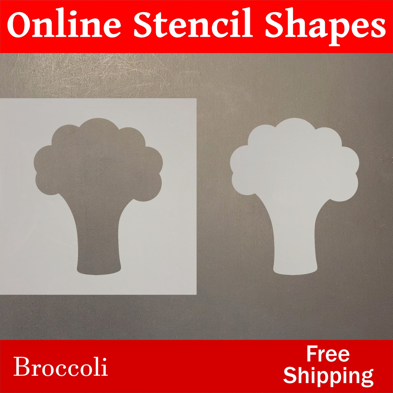 Reusable Broccoli Mylar Stencil Plastic Art Template - Etsy