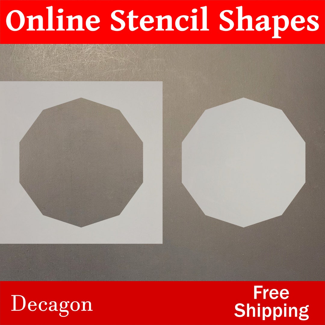 Reusable Decagon Mylar Stencil Plastic Art Template - Etsy