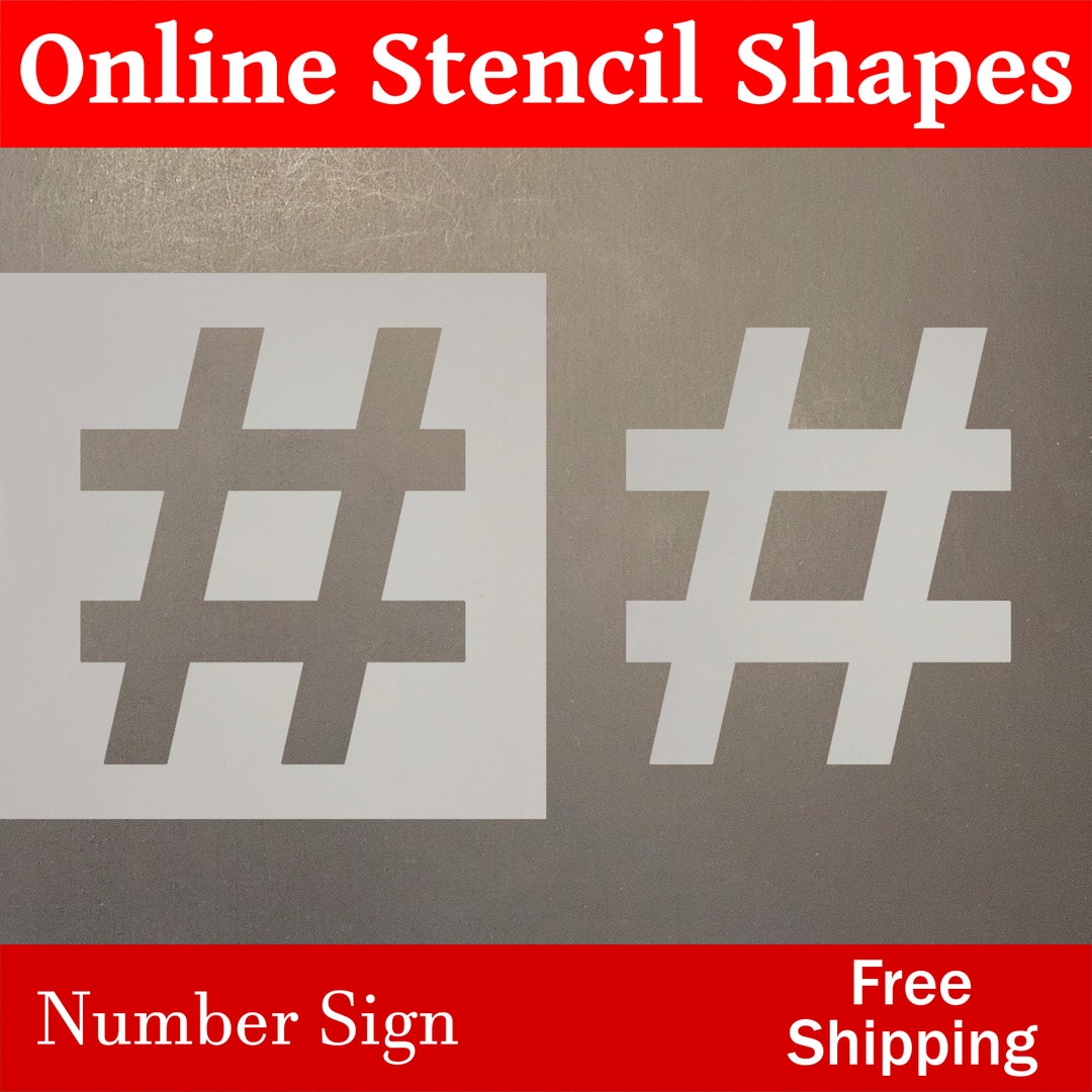Reusable Number Sign Mylar Stencil Plastic Art Template - Etsy