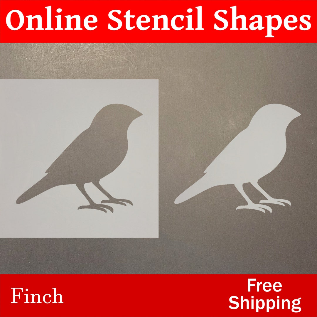 Reusable Finch Mylar Stencil Plastic Art Template - Etsy