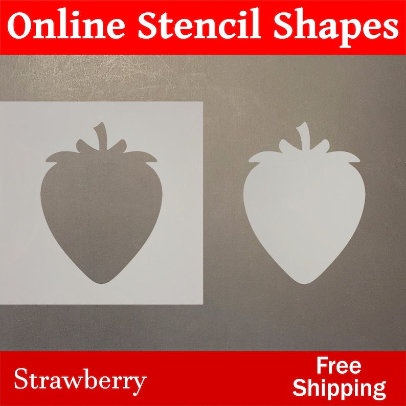 Reusable Strawberry Mylar Stencil Plastic Art Template - Etsy