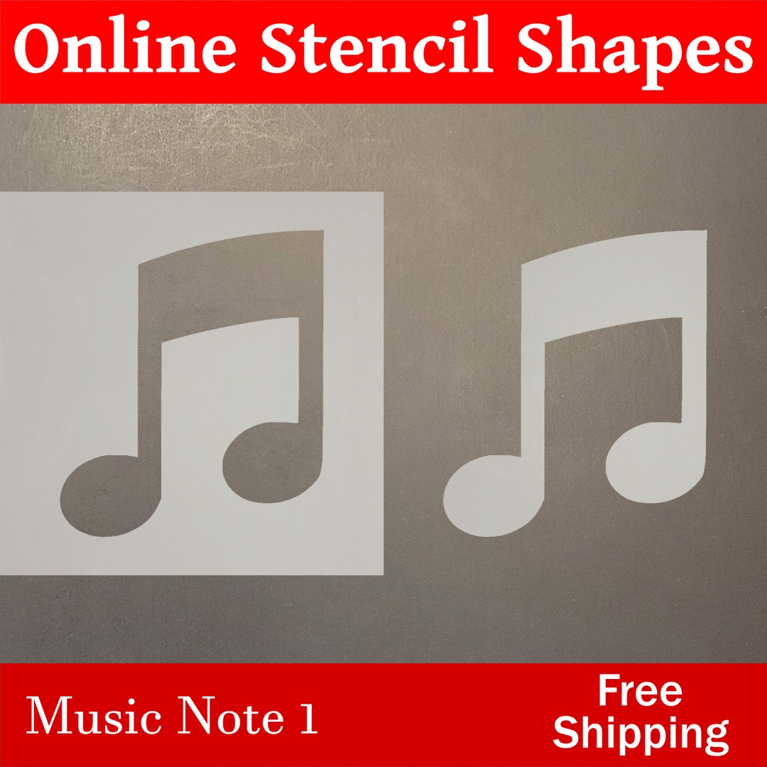 Reusable Music Note 1 Mylar Stencil Plastic Art Template - Etsy