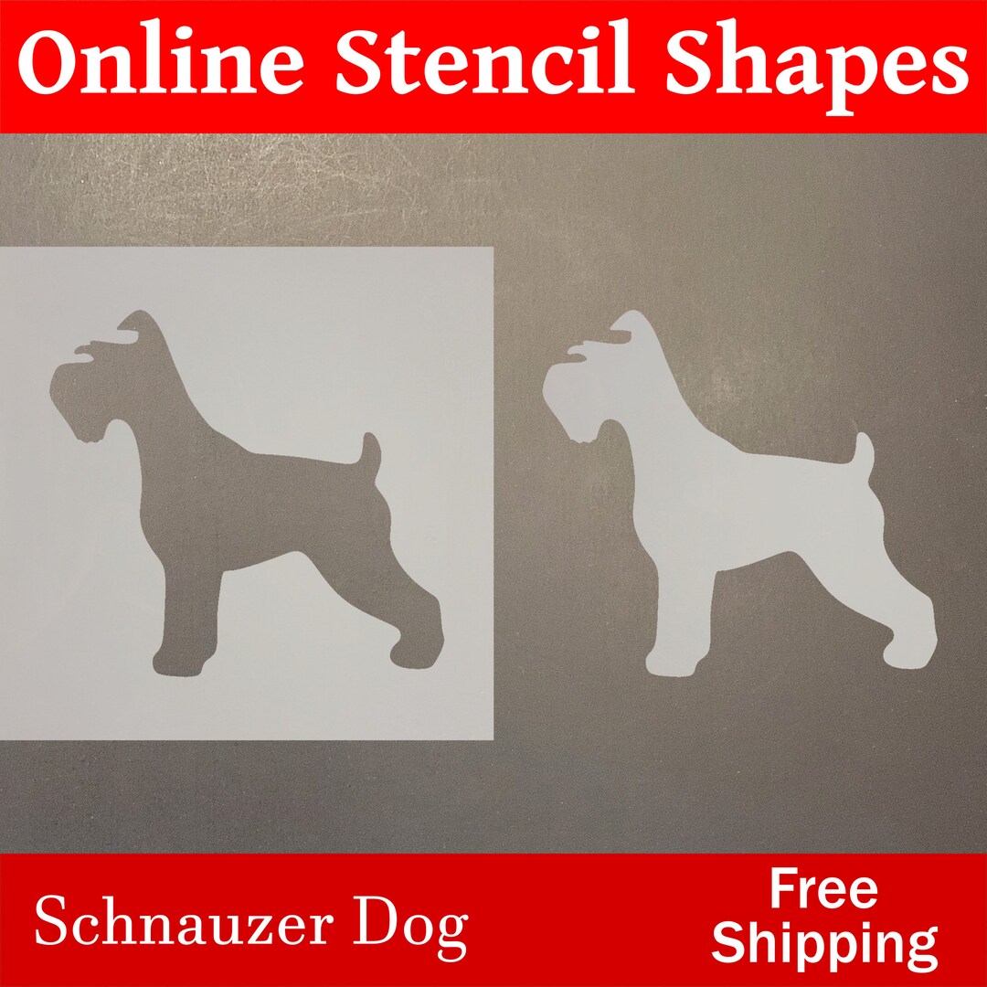 Reusable Schnauzer Dog Mylar Stencil Plastic Art Template - Etsy