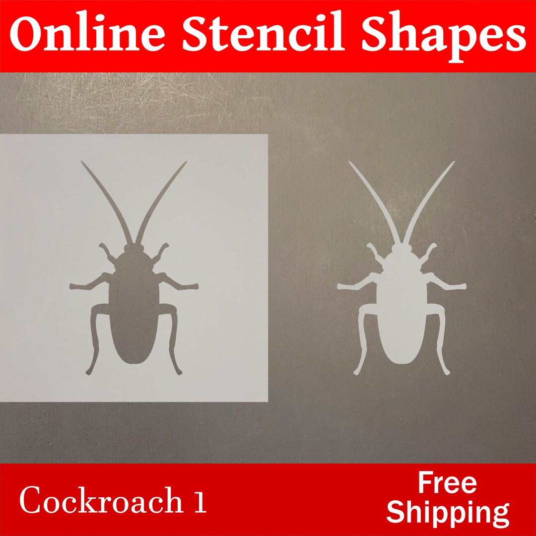 Reusable Cockroach 1 Mylar Stencil Plastic Art Template - Etsy