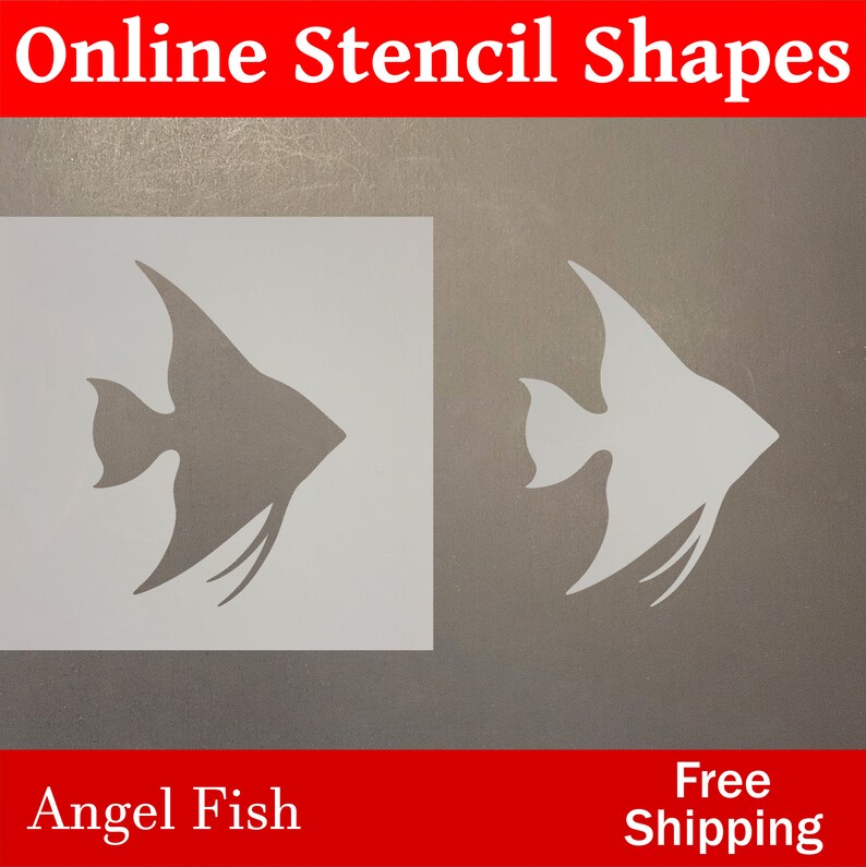 Reusable Angel Fish Mylar Stencil Plastic Art Template - Etsy