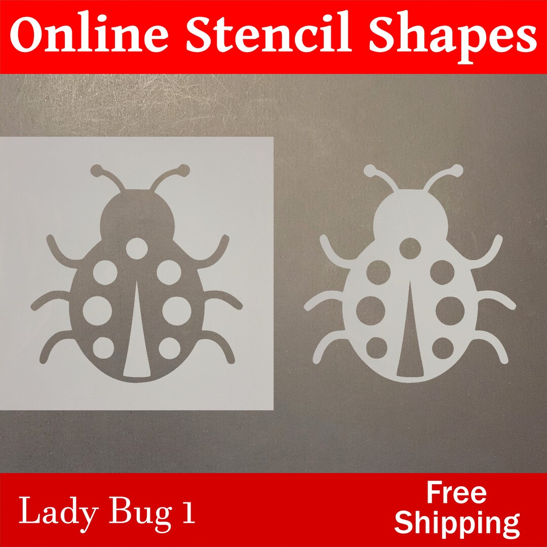 Reusable Lady Bug 1 Mylar Stencil Plastic Art Template - Etsy