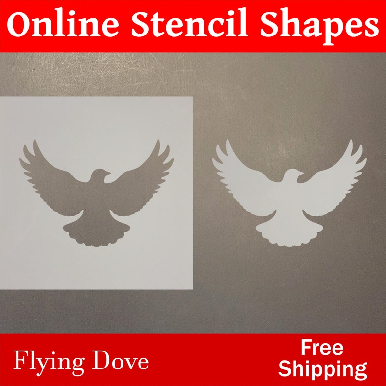 Reusable Flying Dove Mylar Stencil Plastic Art Template - Etsy