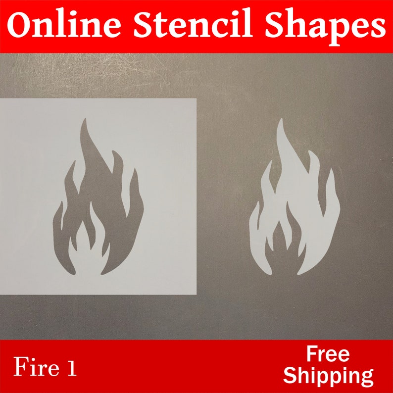 Reusable Fire 1 Mylar Stencil Plastic Art Template - Etsy
