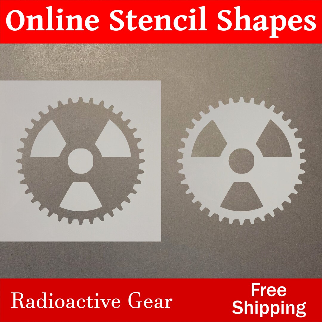 Reusable Radioactive Gear Mylar Stencil Plastic Art Template - Etsy