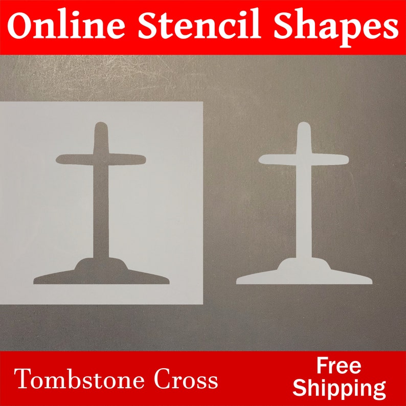 Reusable Tombstone Cross Mylar Stencil Plastic Art Template - Etsy