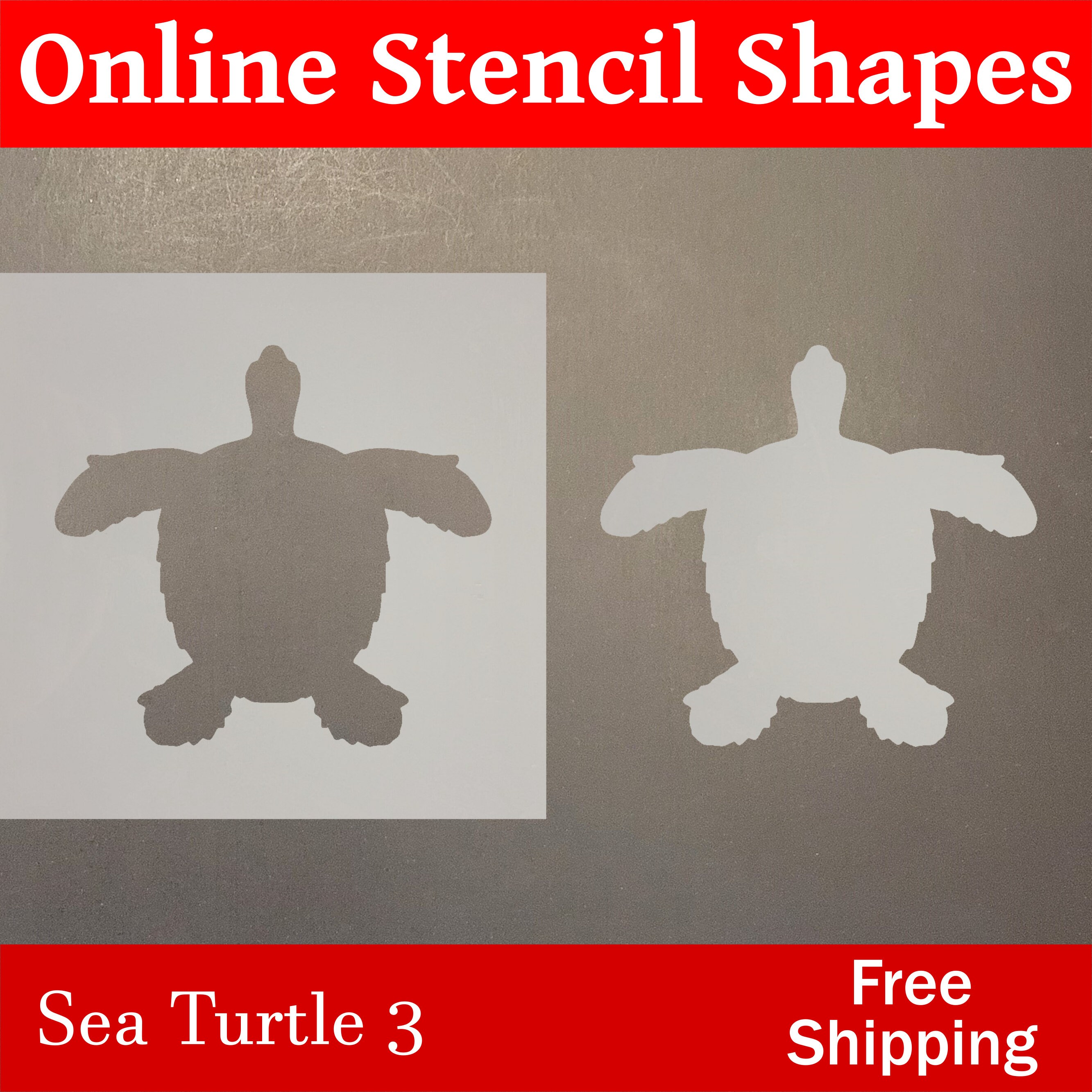 Reusable Sea Turtle 3 Mylar Stencil Plastic Art Template - Etsy