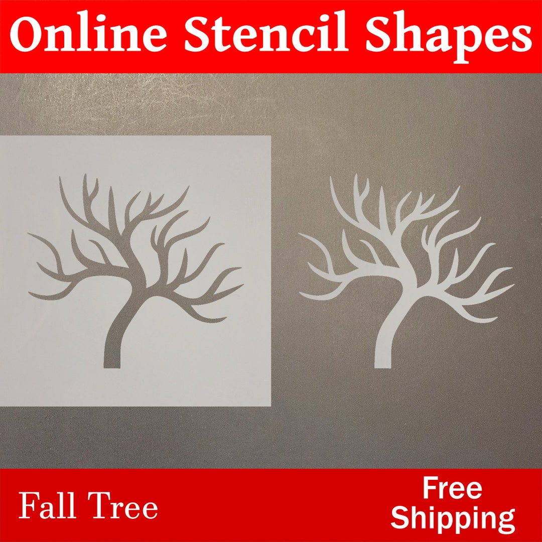 Reusable Fall Tree Mylar Stencil Plastic Art Template - Etsy