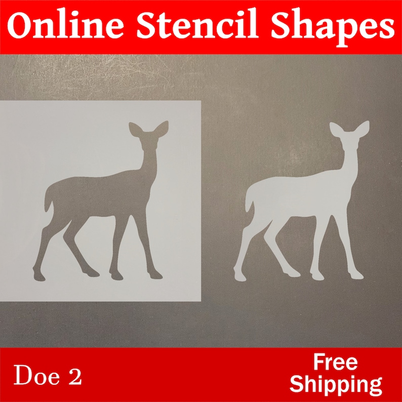 Reusable Doe 2 Mylar Stencil Plastic Art Template - Etsy